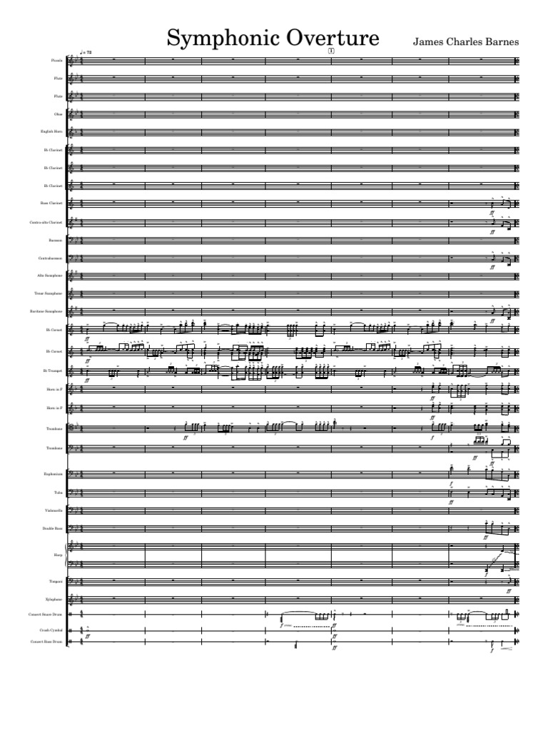 Symphonic Overture | PDF | Clarinet | Saxophone