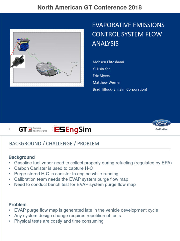 Evaporative Emissions Control System Flow Analysis Ford | PDF | Force ...