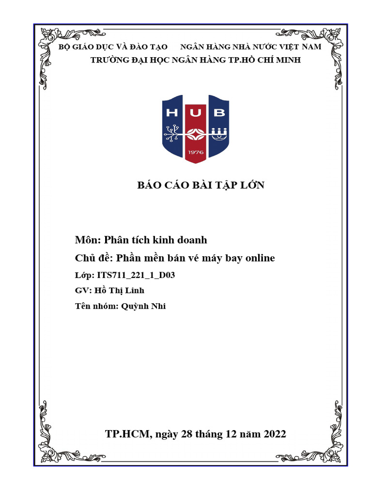 BTL - Nhóm Quỳnh Nhi - D03 - PTKD | PDF