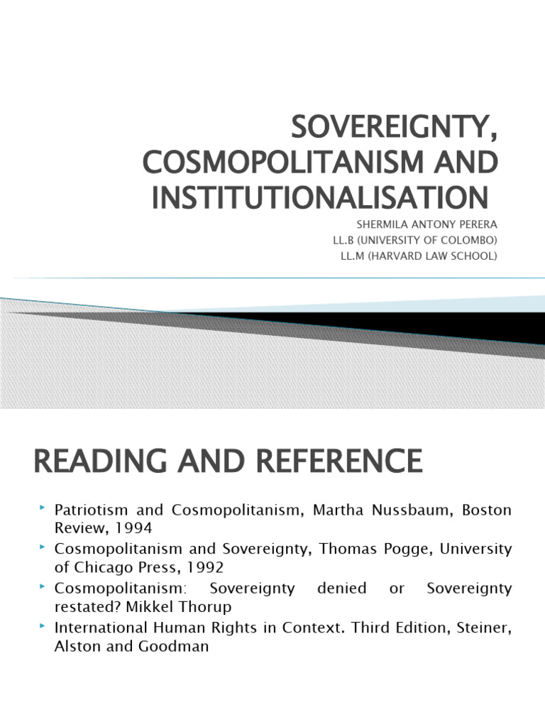 COSMOPOLITANISM, SOVEREIGNTY | PDF | Cosmopolitanism | Sovereignty