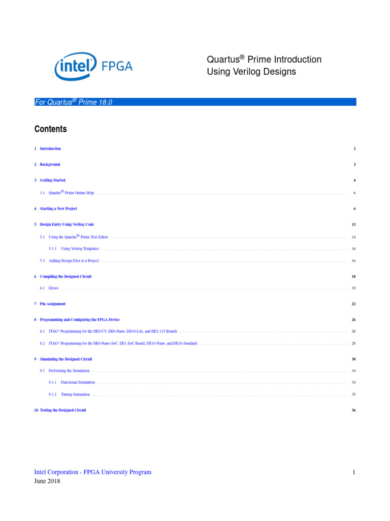 Quartus STD Introduction-1 | PDF | Field Programmable Gate Array | Hardware Description Language