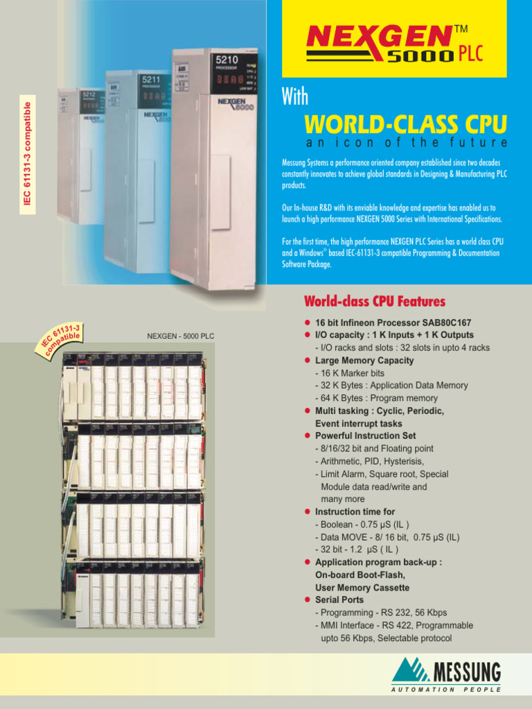 ED-2006-004 Nexgen 5000 PLC | PDF | Programmable Logic Controller ...