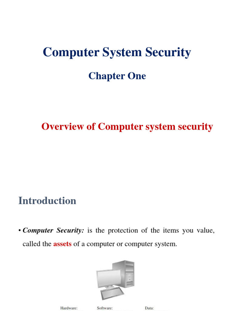 CH - 1 Overview | Download Free PDF | Security | Computer Security