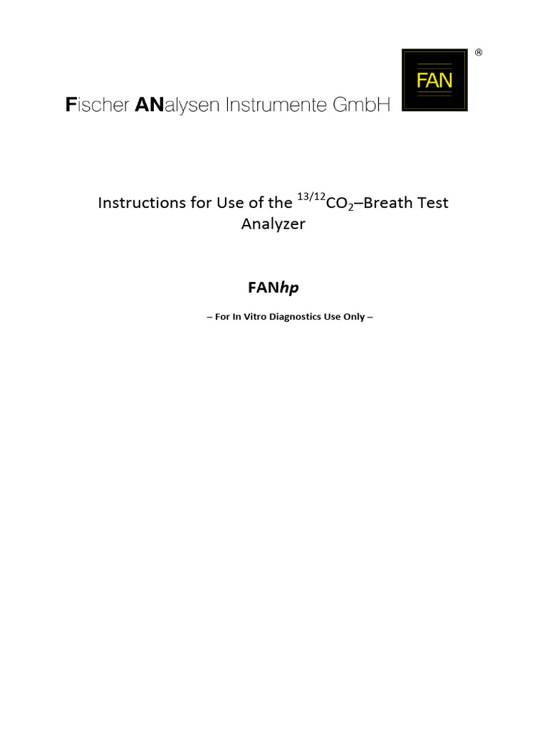 FANhp Instructions For Use | PDF | Absorption Spectroscopy | Infrared ...