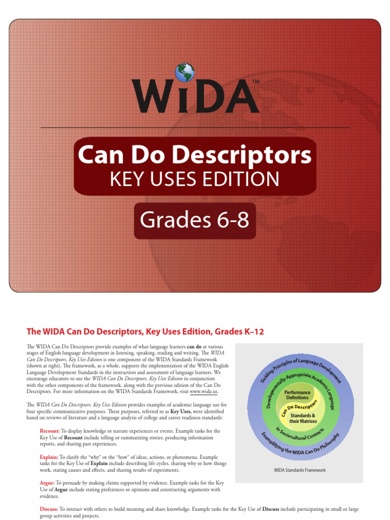 CanDo KeyUses GR 6 8 | PDF | Narrative | English Language