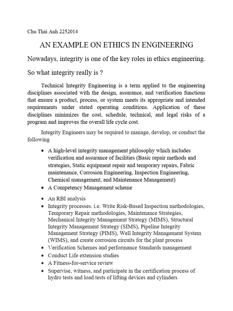 Homework | PDF | Engineering | Integrity