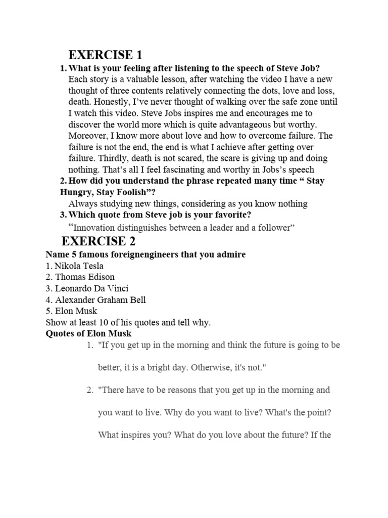 Exercise 1 | PDF