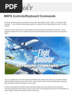 Flight Sim 2020 Keyboard Shortcuts | PDF