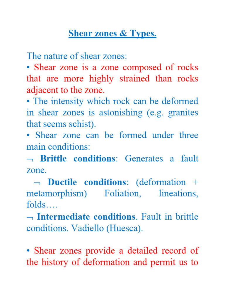 Shear Zones | PDF | Fault (Geology) | Geology