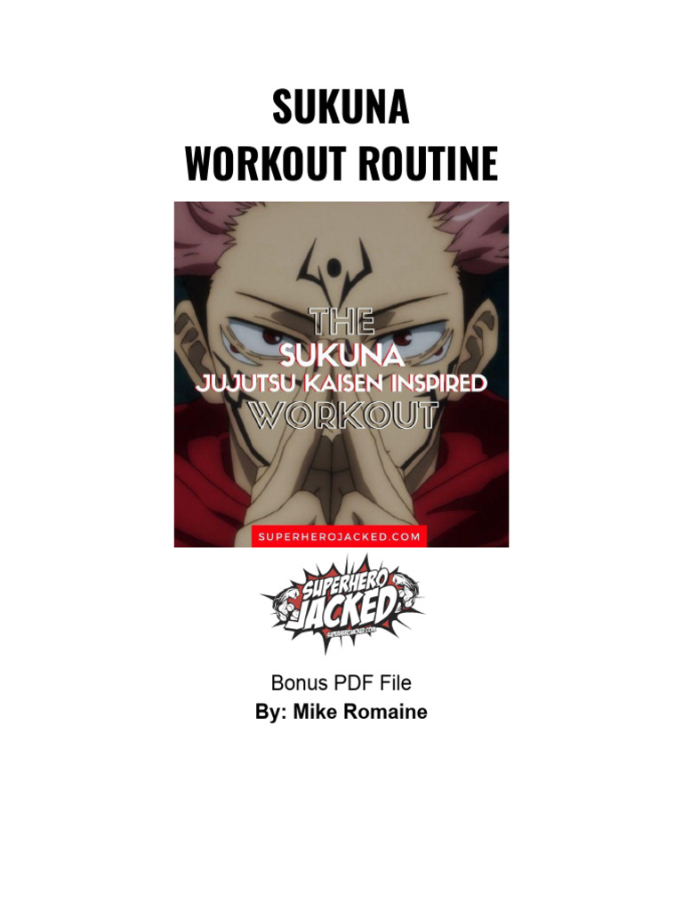 Sukuna Workout PDF | PDF | Physical Exercise | Weight Training