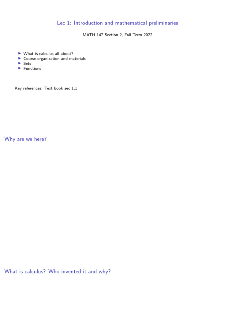 University of Waterloo Math 147 Lectures | PDF | Function (Mathematics ...