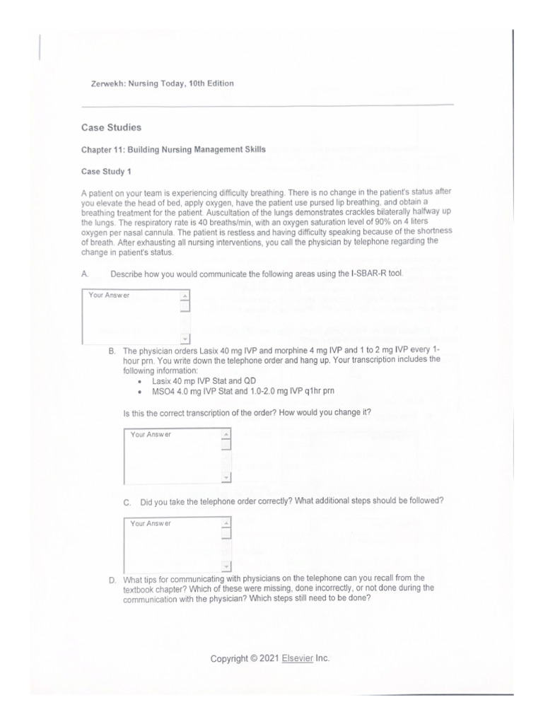 Chapter 11 Case Study | PDF
