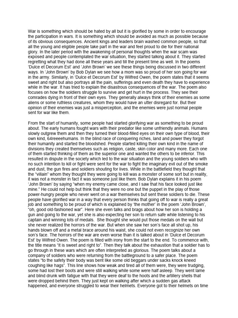 English Literature Class 12 Project - 1 | PDF