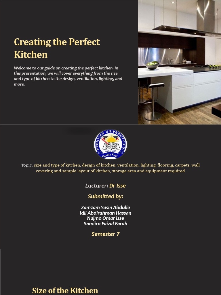 Kitchen Presentation | PDF | Ventilation (Architecture) | Kitchen