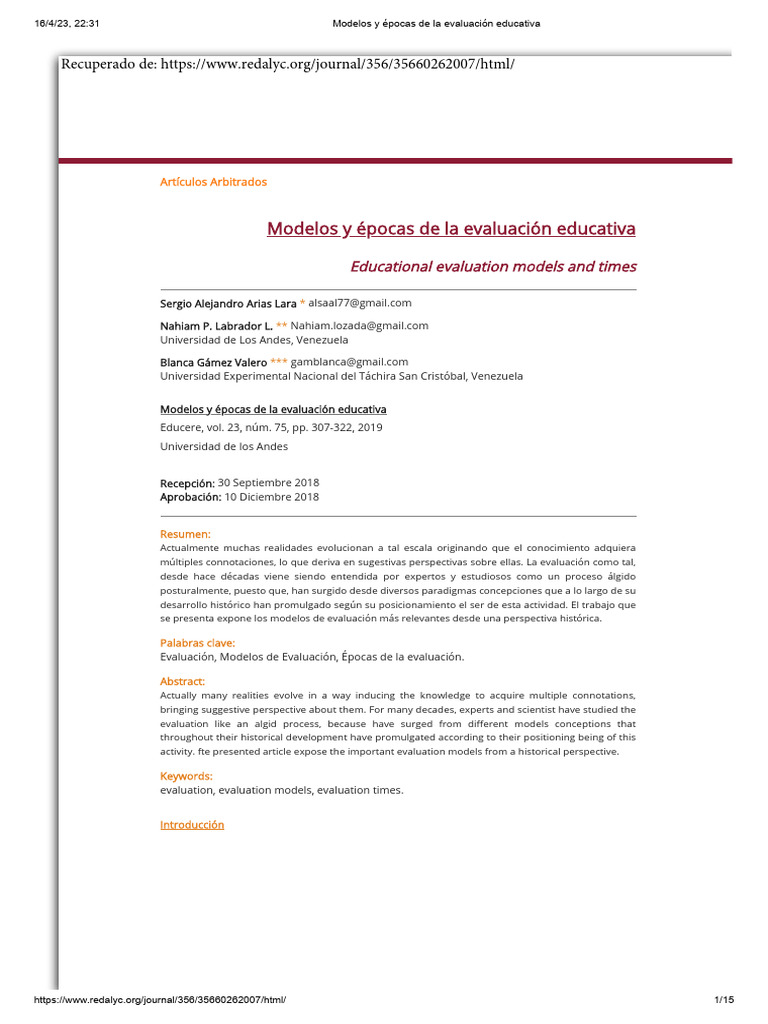 Modelos y Pocas de La Evaluaci ®N Educativa | PDF | Evaluación | Aprendizaje