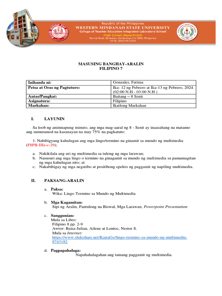 Lingo Termino Sa Mundo NG Multimedia | PDF