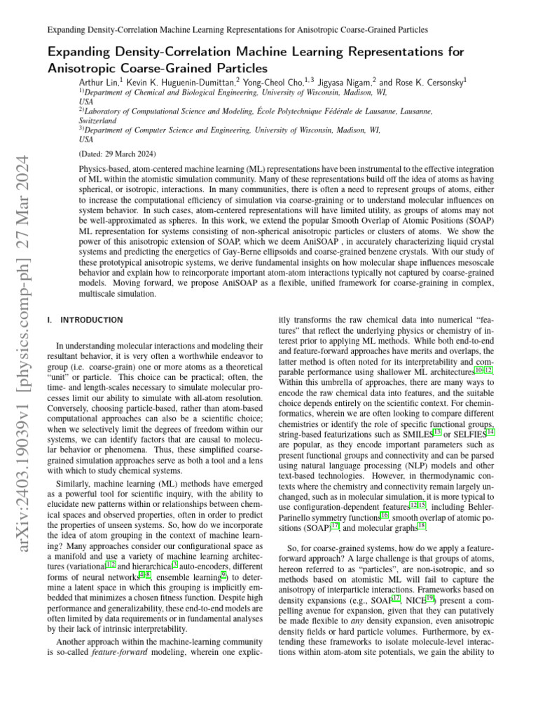 Expanding Density-Correlation Machine Learning Representations For Anisotropic Coarse-Grained ...