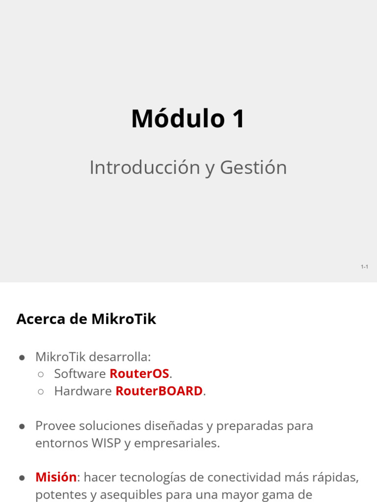 Modulo 1 Introduccion y Gestion | PDF | Dirección IP | Enrutador ... Modulo 1 Introduccion y Gestion | PDF | Dirección IP | Enrutador ...