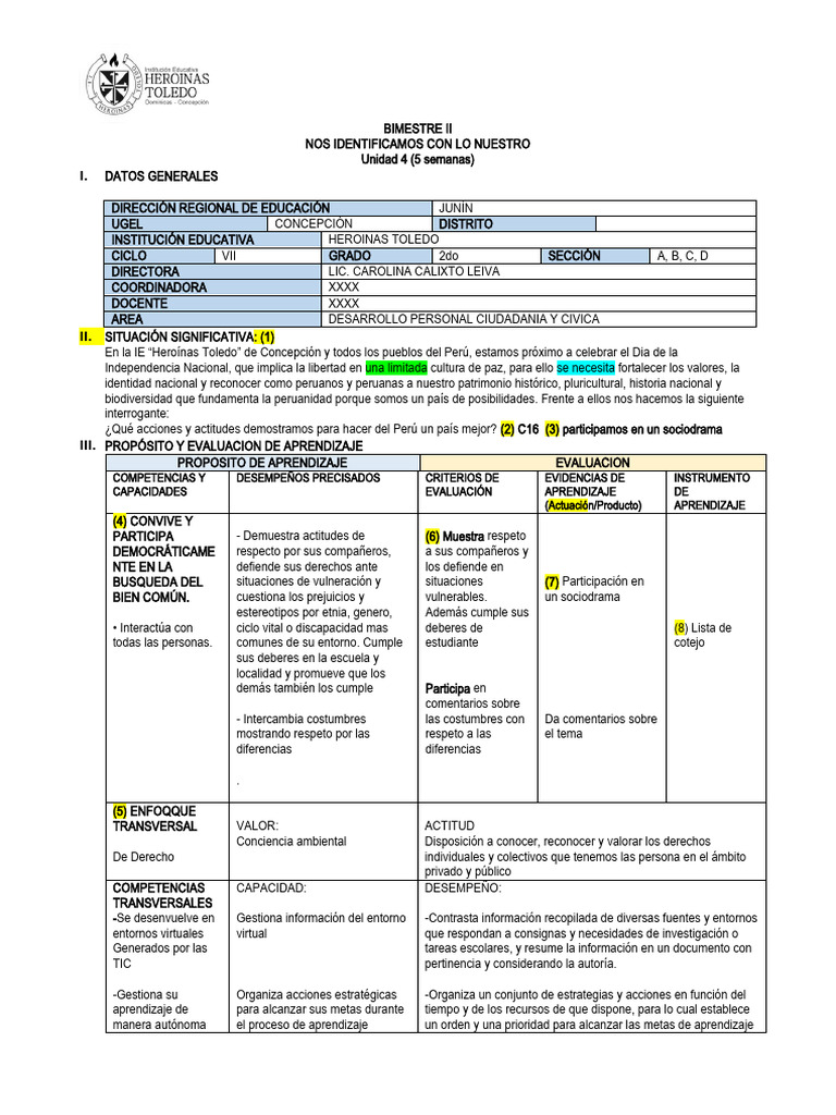 Unidad de Aprendizaje 2024 | PDF | Evaluación | Aprendizaje