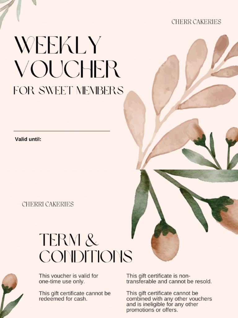 Weekly Voucher Sweet Members | PDF