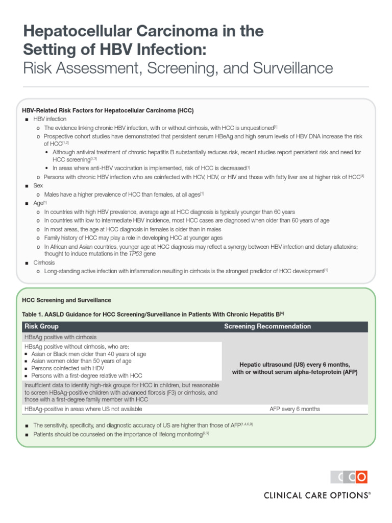 2020 HBV - HCC Screening | PDF | Hepatitis B | Cirrhosis