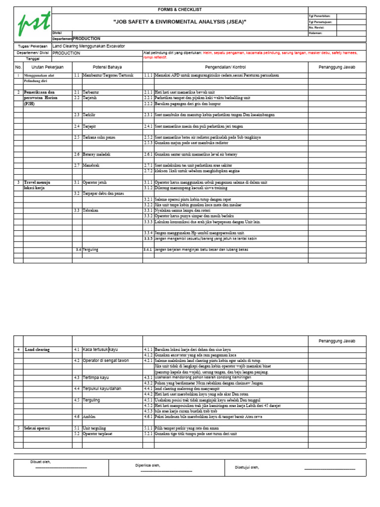 04 JSA Land Clearing DGN Excavator-1 | PDF