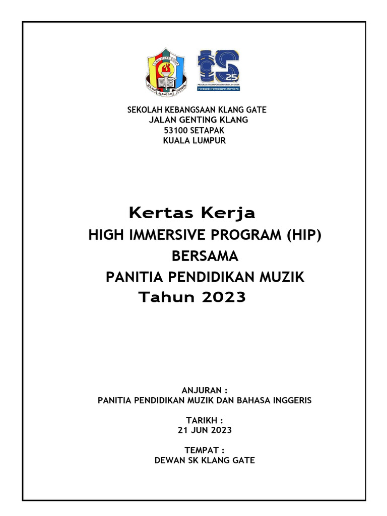 Kertas Kerja Hip 2023 | PDF