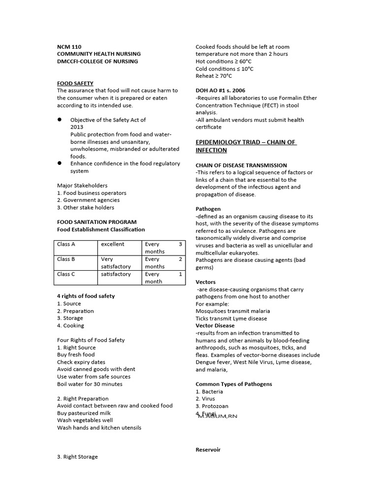 NCM 110 Epidemiology | PDF | Infection | Hepatitis