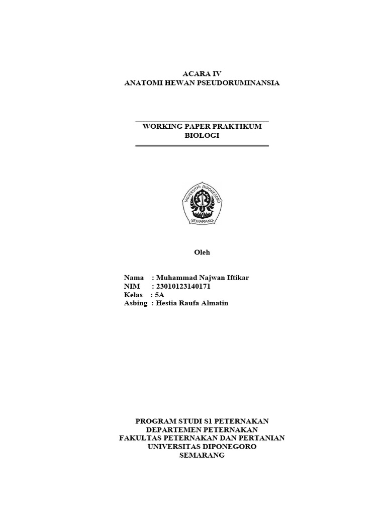 Laprak Bio Acara 4 Najwan GNTG BGT Coyy | PDF