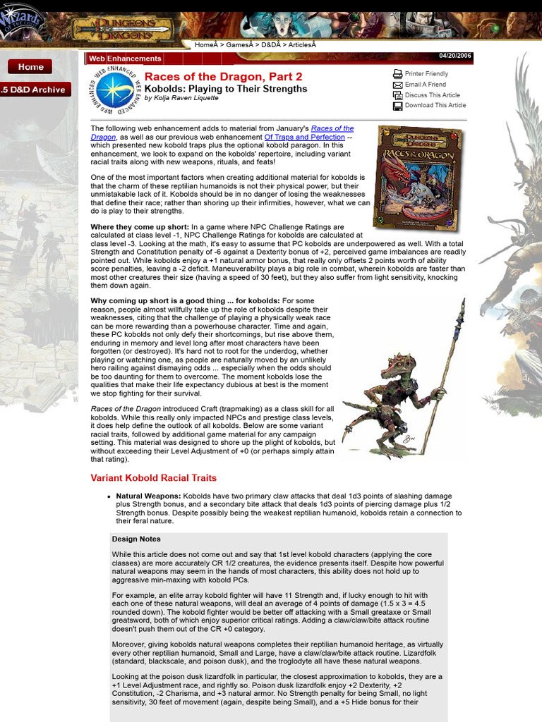 double crossbow Enhancement_ Races of the Dragon -- Kobolds_ Playing to Their Strengths | PDF ...