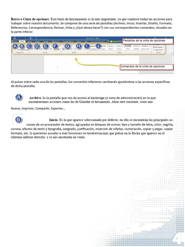 Banda de Opciones | PDF | Microsoft Word | Archivo de computadora