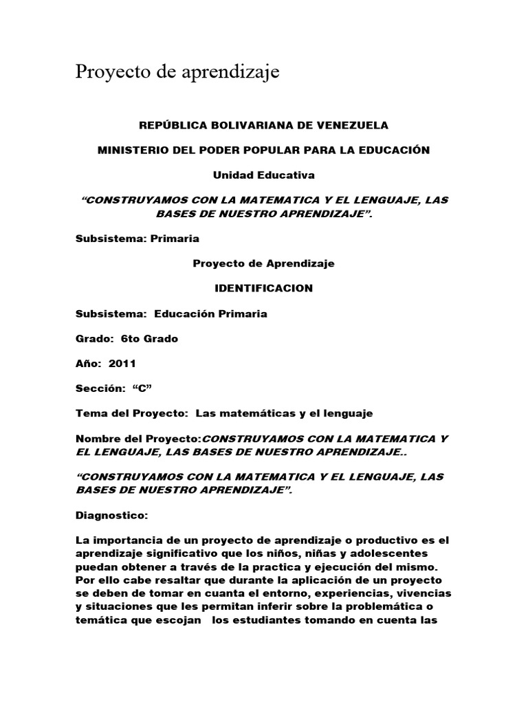 Proyecto de Aprendizaje | PDF | Aprendizaje | Triángulo