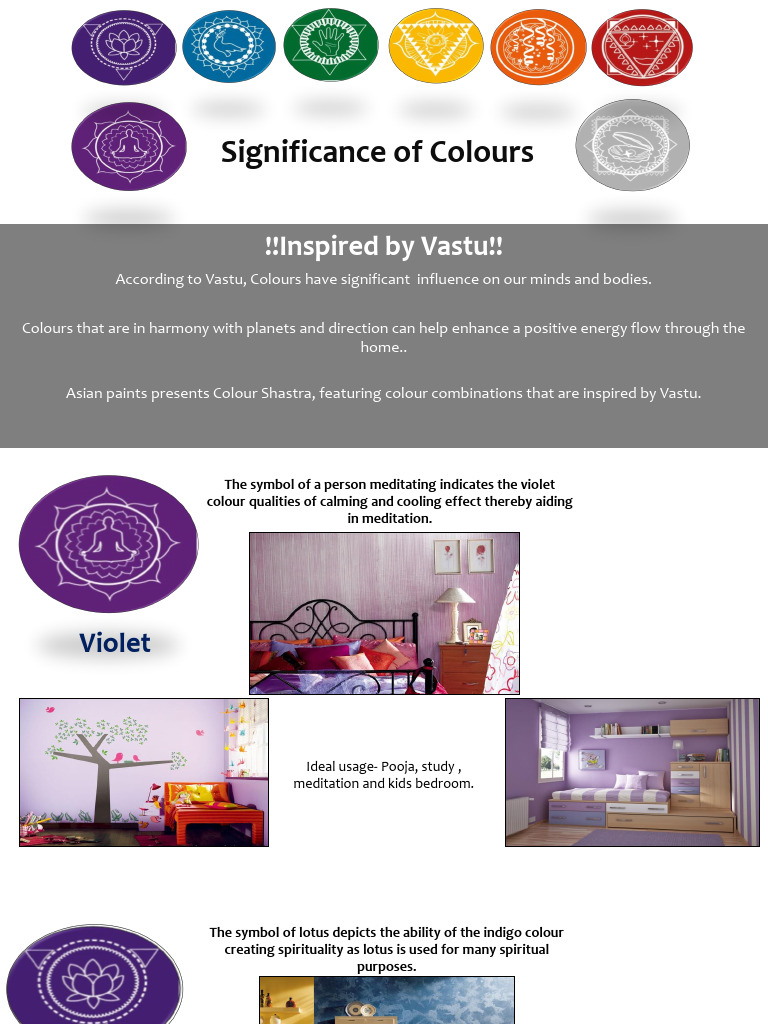 Vastu-Inspired Color Significance Guide | PDF | Color | Meditation