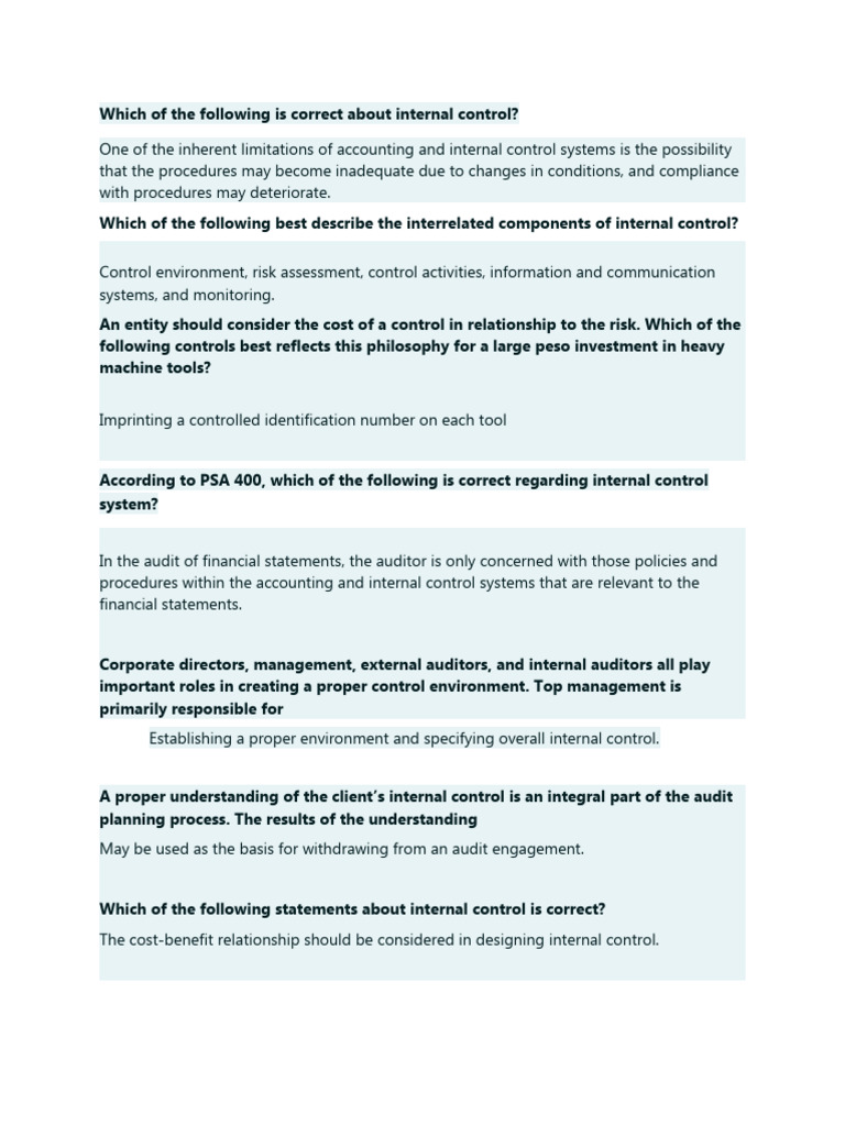 Understanding Internal Control Systems | PDF | Internal Control | Audit