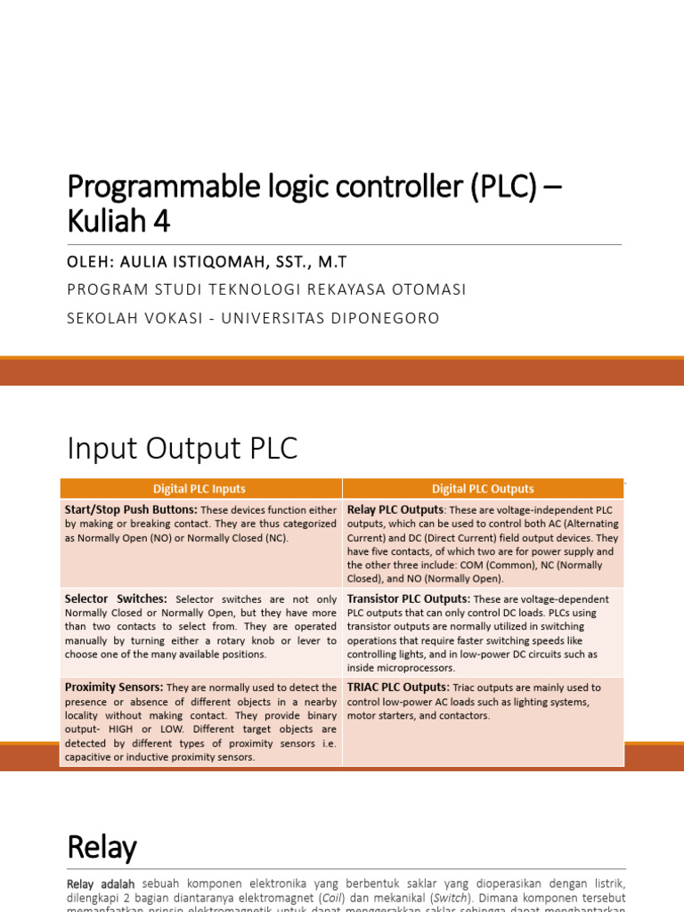 PLC dan SCADA - 4 | PDF | Programmable Logic Controller | Switch
