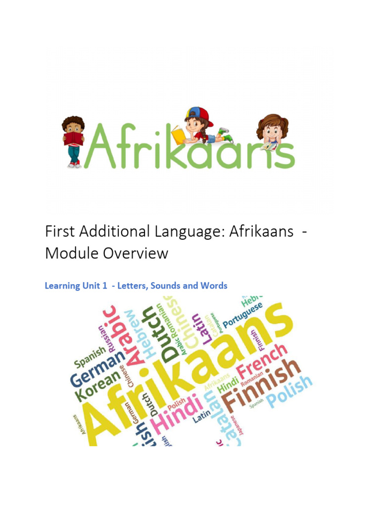First Additional Language_ Afrikaans - Module Overview | PDF | Applied ...