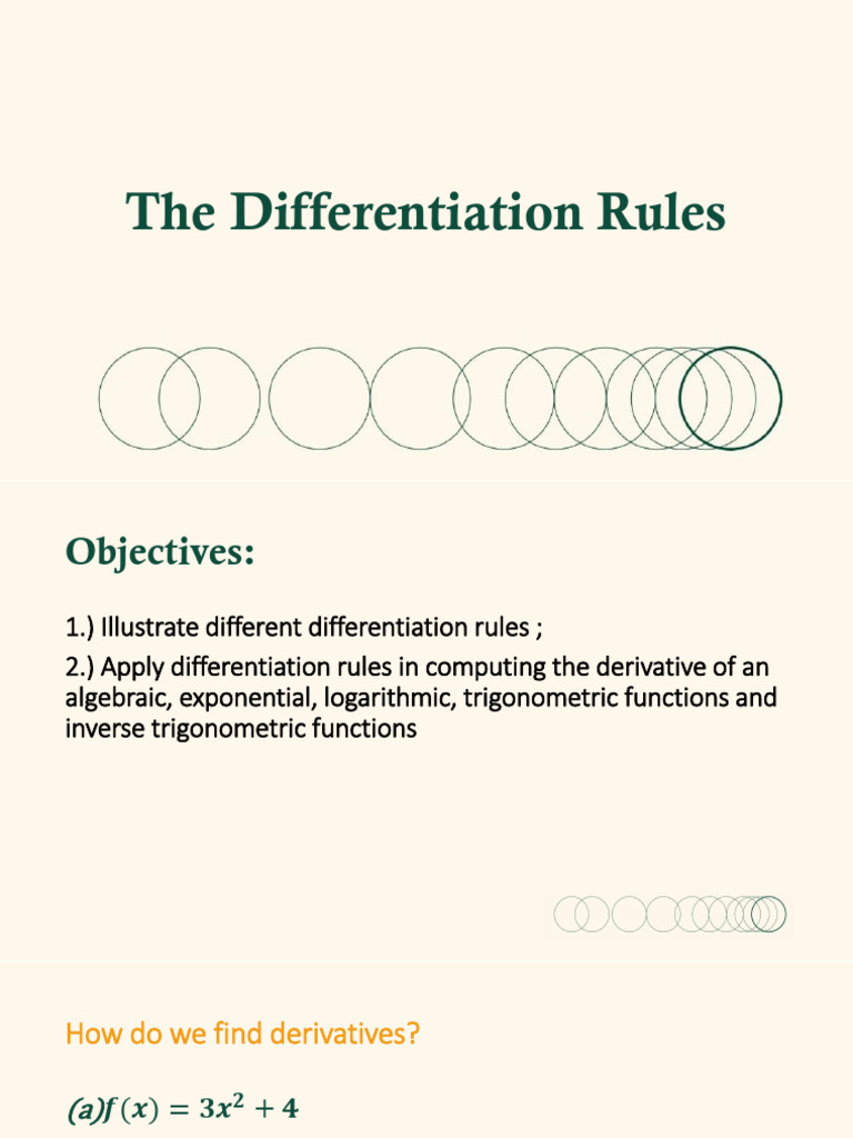 6 Differentiation Rules 2024 | PDF | Trigonometric Functions | Derivative 6 Differentiation Rules 2024 | PDF | Trigonometric Functions | Derivative