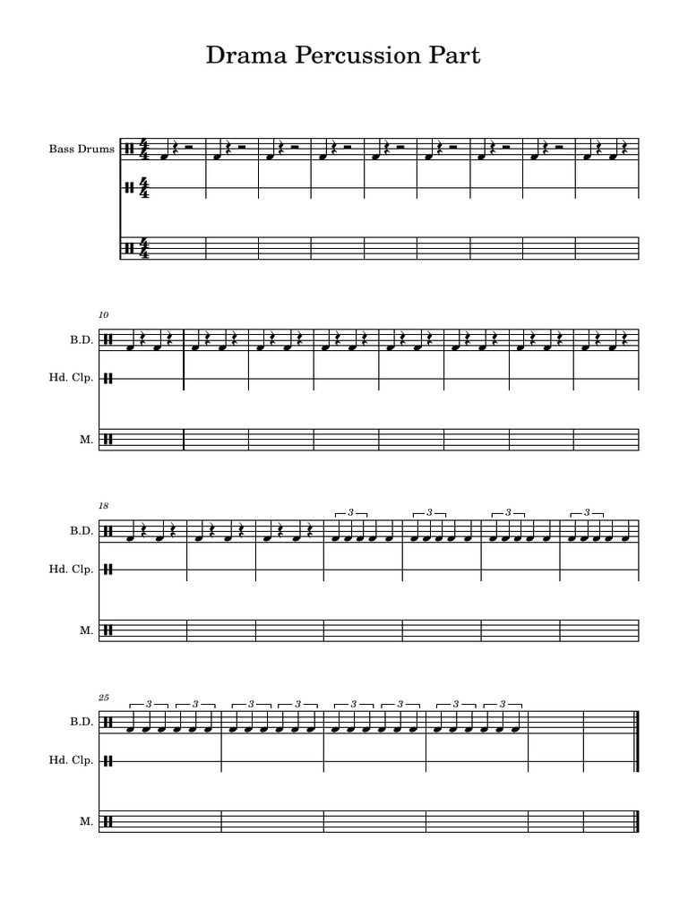 Drama Percussion Score Overview | PDF