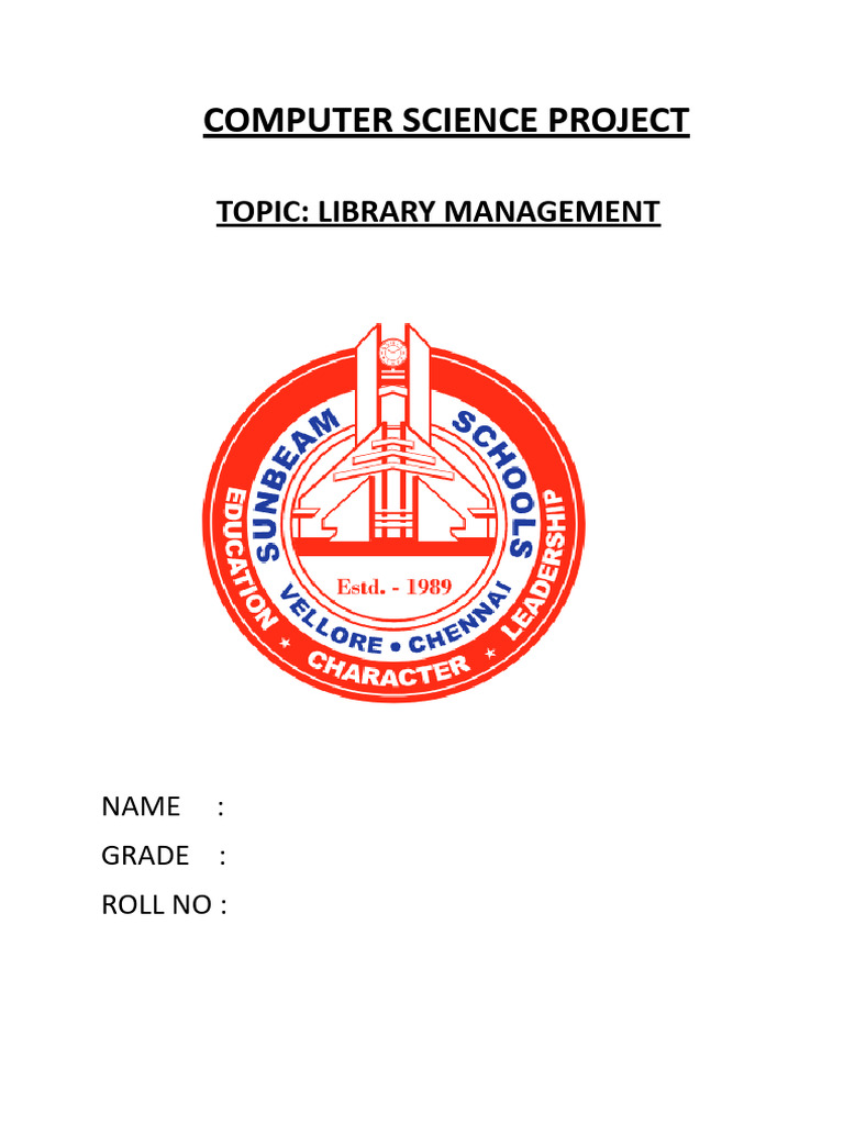 Computer Project Sample 1 | Download Free PDF | Databases | Library ...
