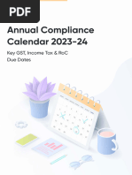 GST Compliance Calendar 2025-2026 | PDF | Government Of India | Taxes