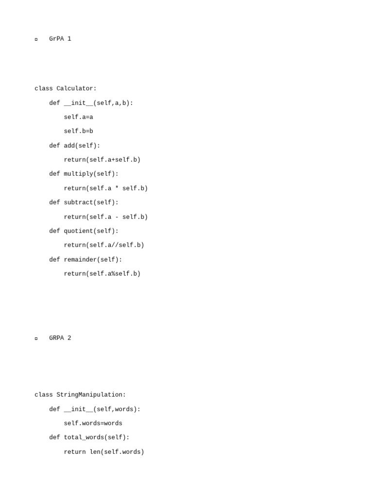 Python Week 10 GrPA Sols | PDF | Arithmetic