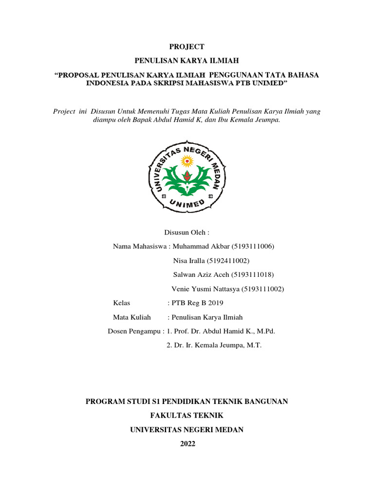 Project Kelompok - Penulisan Karya Ilmiah | PDF
