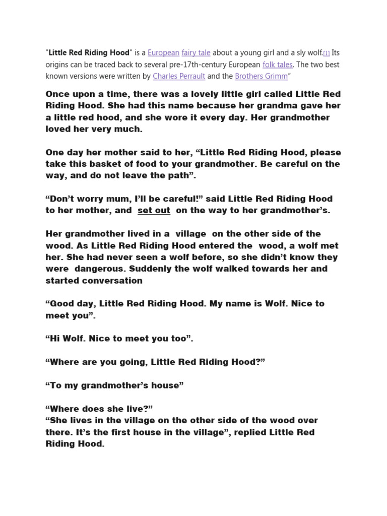 storytelling | PDF | Little Red Riding Hood | Fairy Tales
