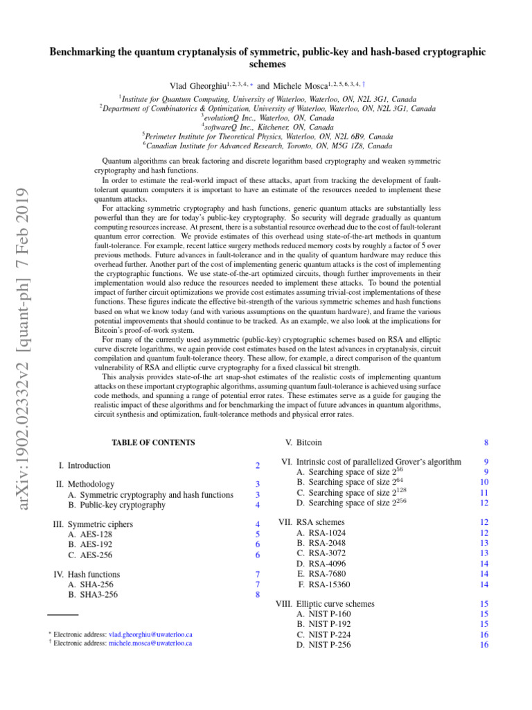 benchmarking-quantum-cryptoanalysis | PDF | Quantum Computing | Cryptography