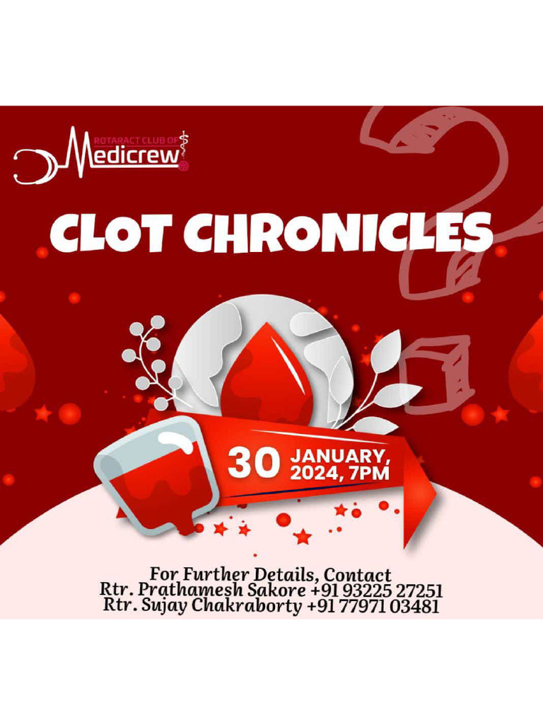 Clot Chronicles Questions Answers Solutions | PDF | Anemia | Medical ...
