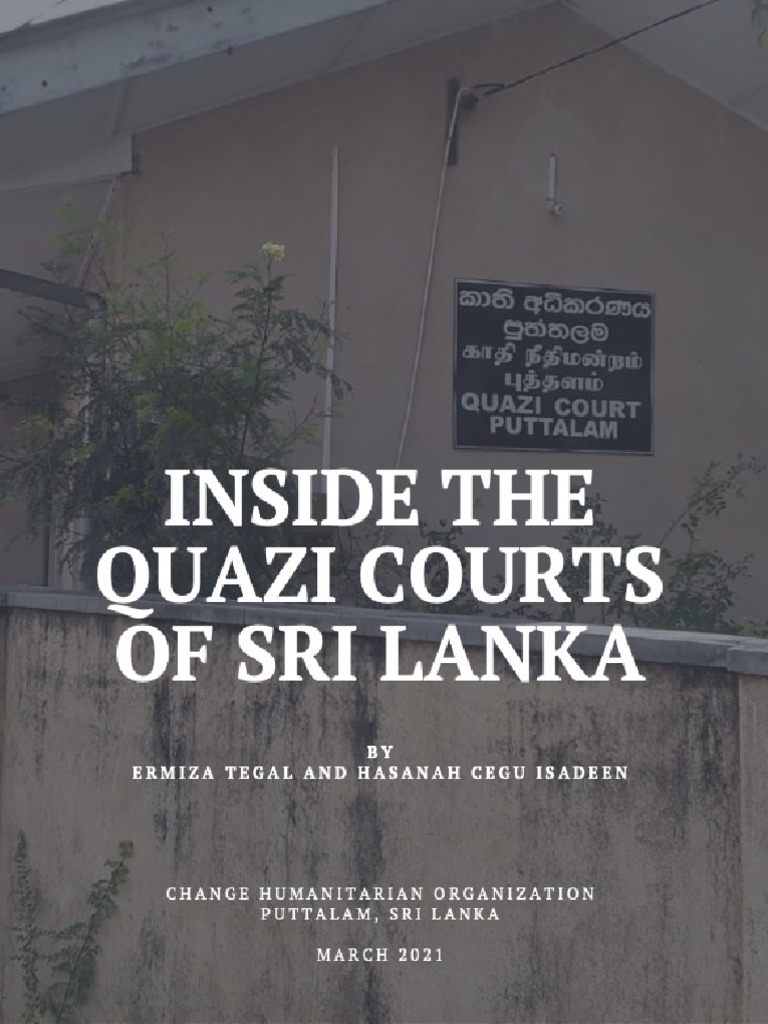 Inside The Quazi Courts System in Sri Lanka by CHANGE Humanitarian ...