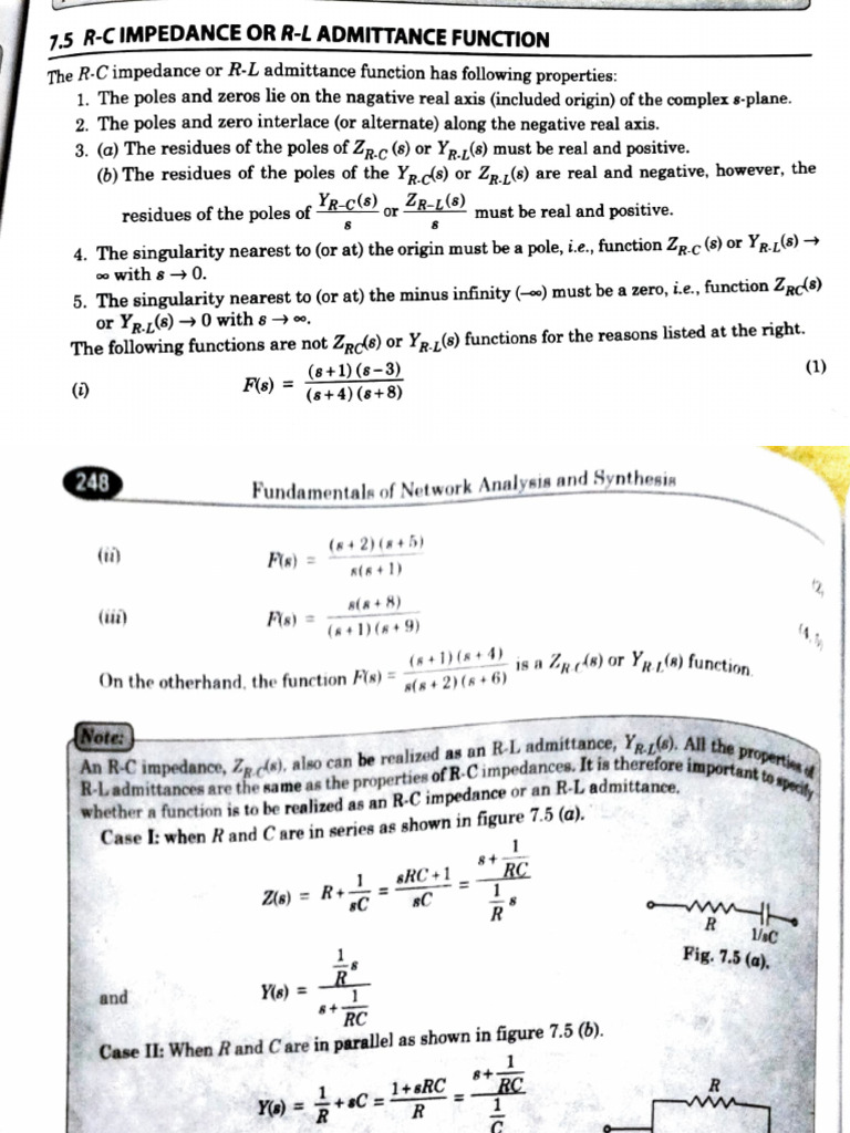 Network Synthesis | PDF | Mathematics | Complex Analysis