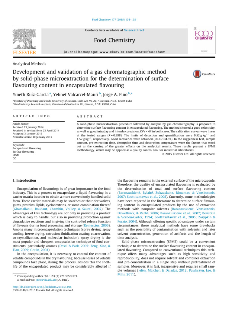 Development And Validation Of A Gas Chromatographic Pdf