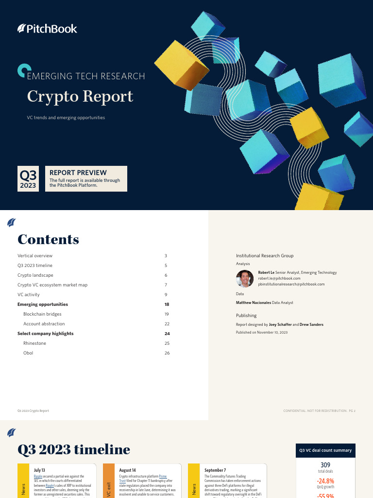 Q3 2023 Crypto Report Preview | PDF | Venture Capital | Corporate Finance