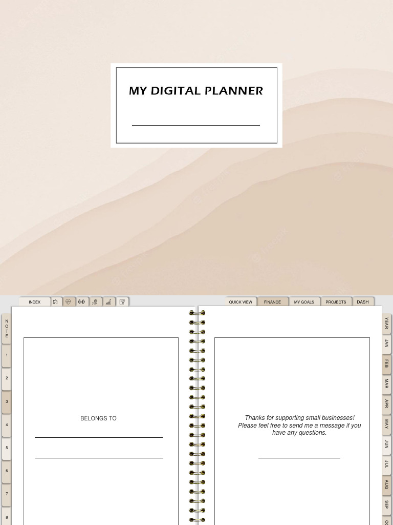 2024 Boho Monday Vertical Minimal | PDF